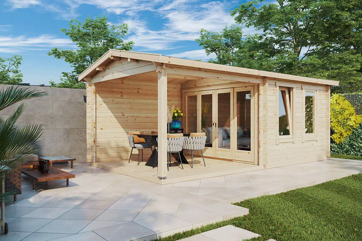 Summer House with Veranda Nora E 9m² 3x6m - Summerhouse24