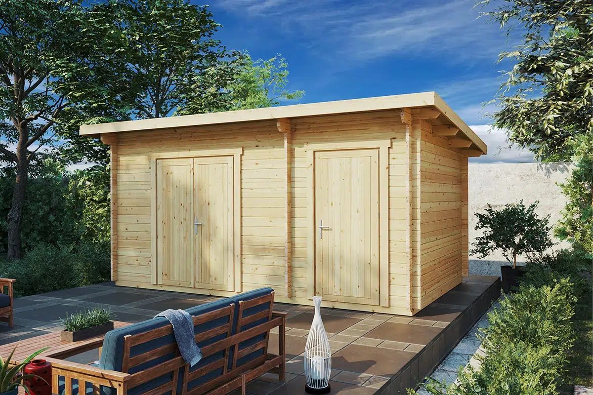 Buy Large Double Shed Type C 3x5m 44mm - Summerhouse24