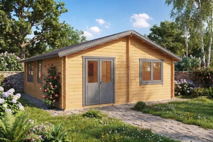 Two bedroom log cabin "Ireland" 43m² | 6 x 7 m | Summerhouse24