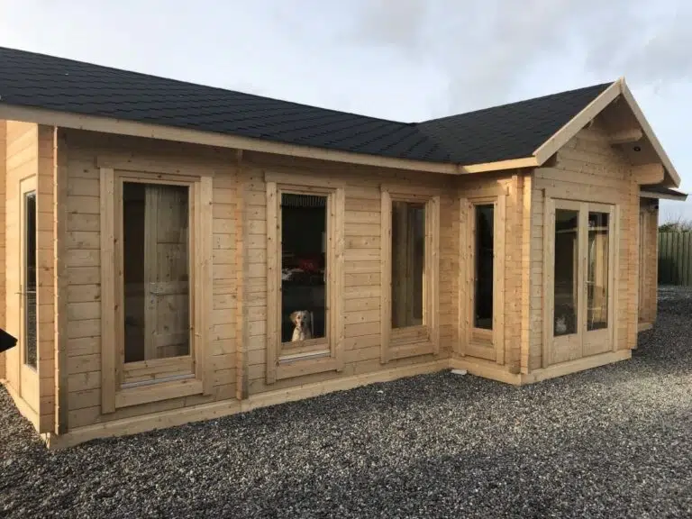 Large Garden Log Cabin Hansa-O 40m² 4x10m - Summerhouse24