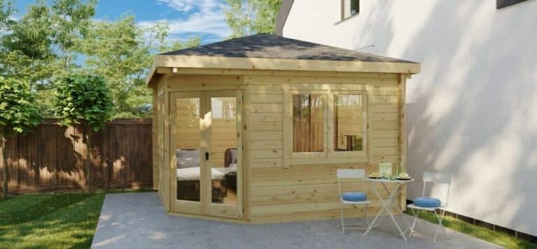 Buy Corner Summer House UK | Wooden Corner Garden House