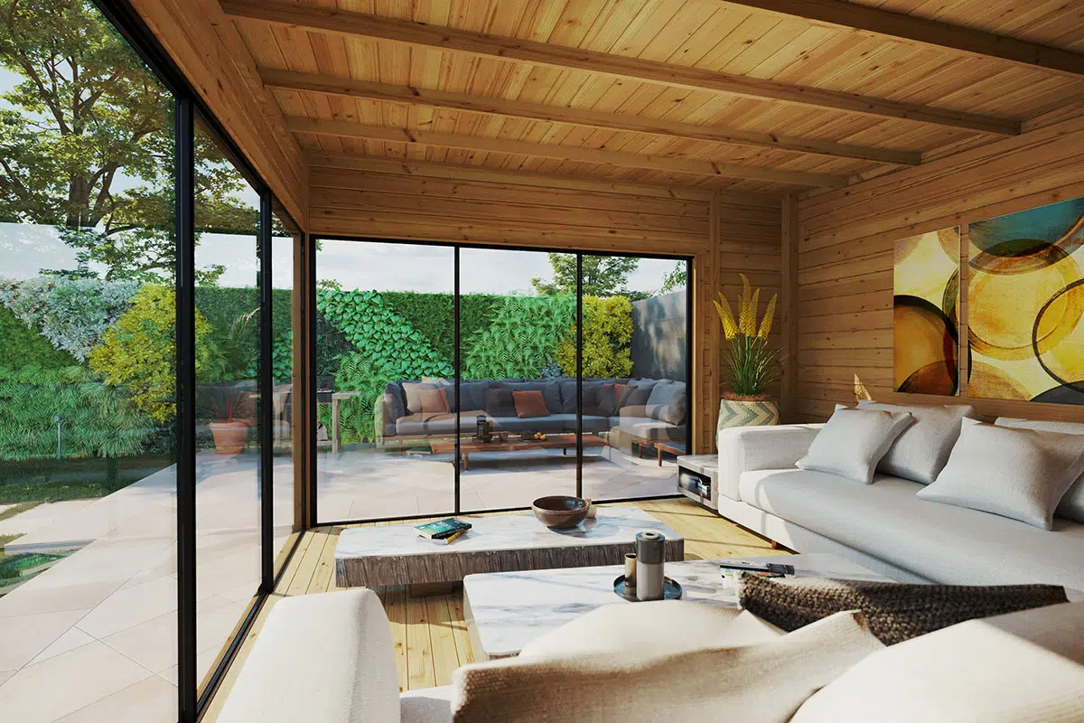 Modern Garden Room OliviaALU 44mm 3.8x3.8m Summerhouse24