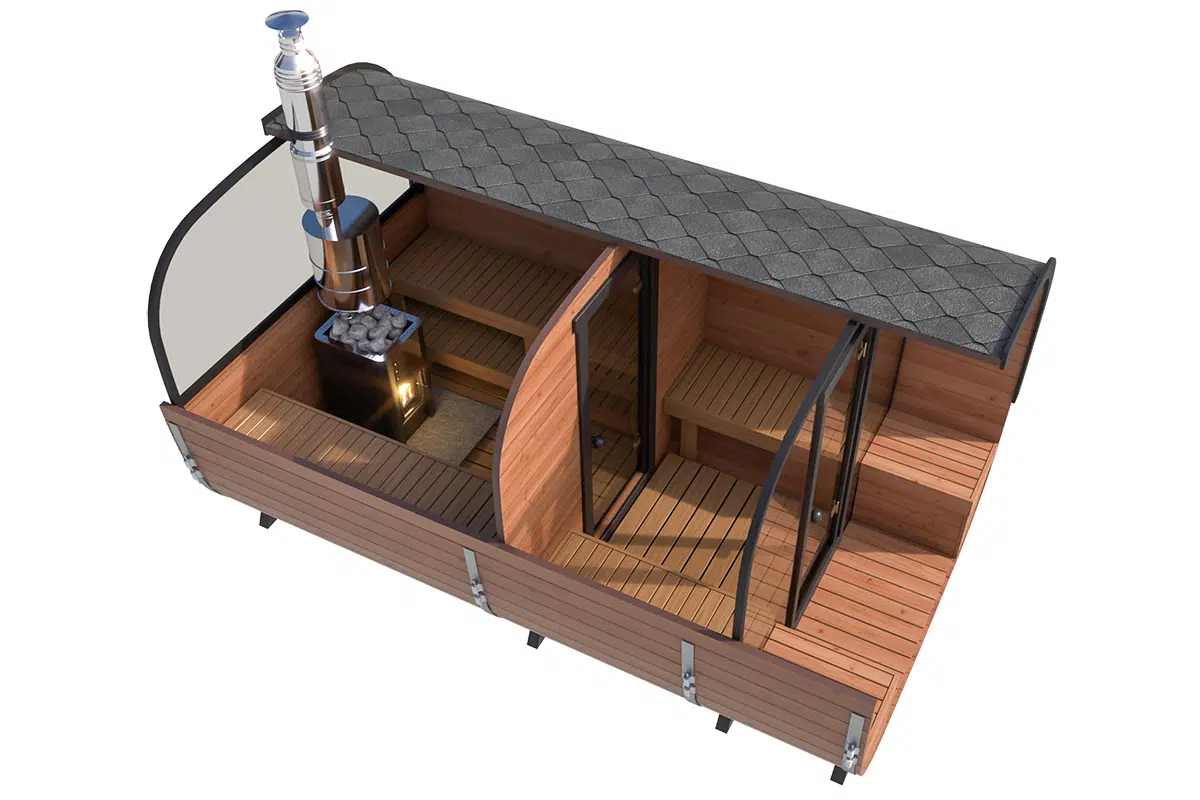 Contemporary Barrel Sauna Deluxe | Summerhouse24