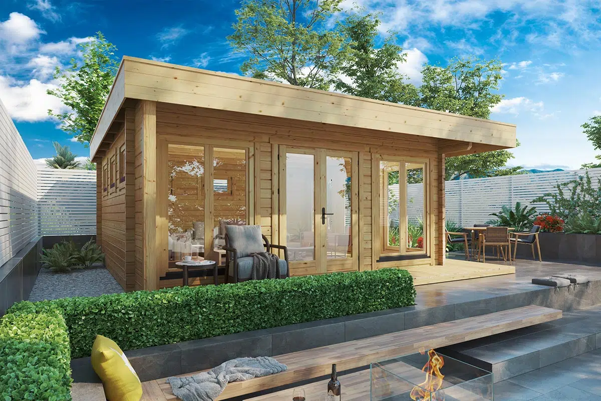 Spacious Summer House with Veranda "Roger" 25m² | 6 x 6 m