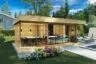 Modern Summer House with Veranda "Luna" 12m² | 7 x 5 m | 70mm